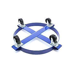 Heavy Duty - Swivel Caster Wheel - Drum Dolly 1000 Pound Capacity - 30 Gallon Steel Frame Non Tipping