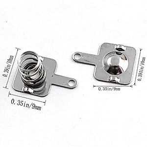 Youliang 50pcs AAA Environmental Protection Battery Positive-Negative Conversion Contact Spring Nickeling Plate 10x9mm