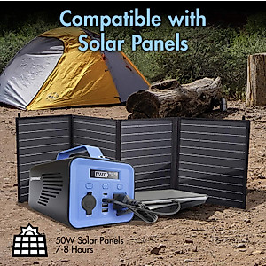 Powermax Portable Power Station 230Wh, Solar Powered Generator with Dual Fan Cooling, Backup Power Supply for Outdoor, Camping and Emergency