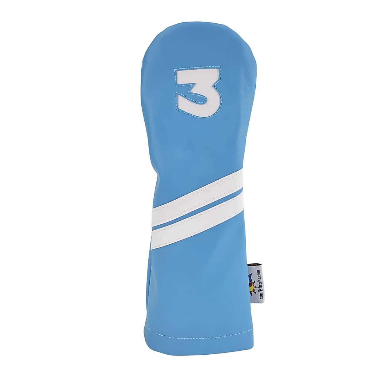 Light Blue Sunfish Leather Golf Headcover 5 Piece Set 1 3 5 X H Driver Fairway Hybrid