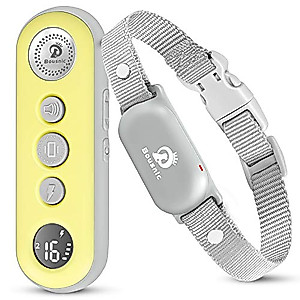 Bousnic Dog Shock Collar with Remote - for Dog 10-120lbs 1000ft Waterproof Rechargeable e Dog Training Collar for Small Medium Large Breed Dog with Beep/Vibrate/Safe Shock & Indicator Light