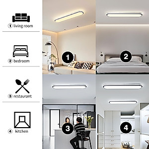 Naroume Modern LED Ceiling Light,32.7" Flush Mount Ceiling Lamp,70W Dimmable Metal Ceiling Chandelier Lighting Fixture for Living Room Bedroom Dining Room Office Hallway Aisle