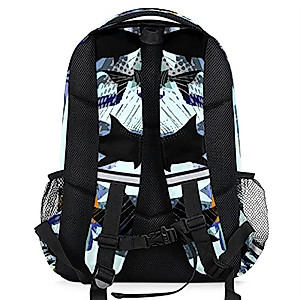 Grung Cool Shark Larger Student School Backpack, Durable Waterproof Travel Bag Daypack Laptop Bags College Bookbags with Reflective Strip