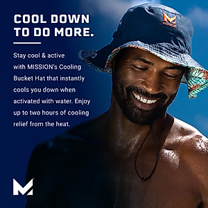 MISSION Cooling Bucket Hat, Turn Light Gray - Unisex Wide-Brim Hat for Men & Women - Lightweight, Foldable & Durable - Cools Up to 2 Hours - UPF 50 Sun Protection - Machine Washable