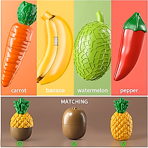 TEMI 70 Pieces Cutting Play Food Toy for Kids Kitchen - Pretend Fruit and Vegetables Accessories Toys for 3 4 5 6 Girls with Storage, Dishes and Knife, Educational Kitchen Toy for Toddlers Age 3-5