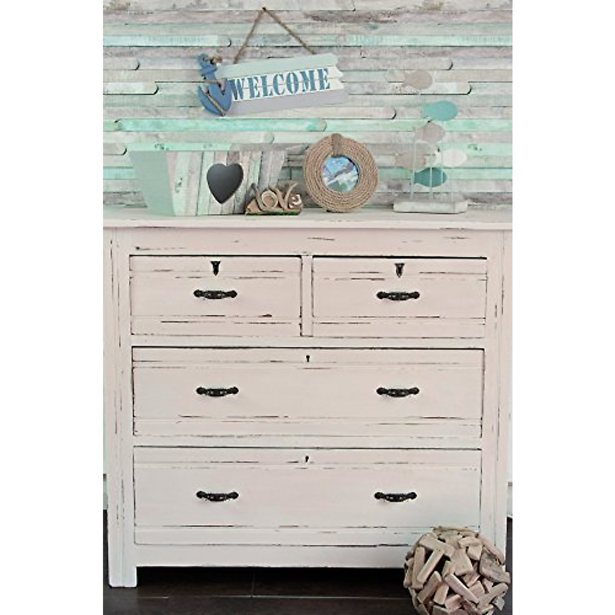 d-c-fix 346-0644-2PKA Decorative Self-Adhesive Film, Beach Wood 17" x 78" Roll, 2-Pack with Applicator