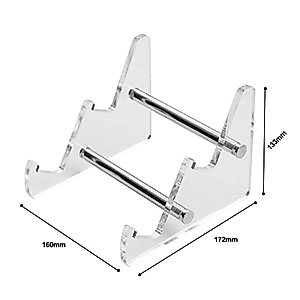 Mechanical Keyboard Storage Stand Display Keyboard Holder White Transparent Acrylic Stand for Two Keyboard
