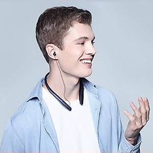 LG Tone Style HBS-SL5 Bluetooth Wireless Stereo Neckband Earbuds with True Wireless Bluetooth Earbuds T90 - Adaptive Active Noise Cancelling Earbuds with Dolby Atmos, Black, Small