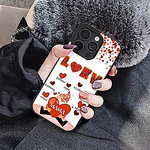 Customizable Phone Cases Funny Gifts for Women iPhone 11 12 13 14 Pro Max Plus Mini Xr Xs Samsung Note 7 8 9 10 20 Ultra Plus Moto Edge 20 Pro LITE Pixel 6 6Pro 7 Pro LG G6 7 8 (Red Heart Group Love)
