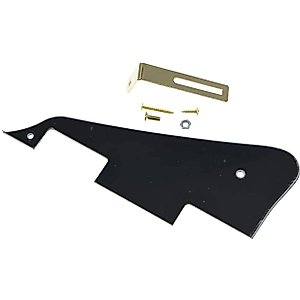 Dopro Black 3 Ply LP Guitar Pickguard with Gold Bracket for Epiphone Les Paul