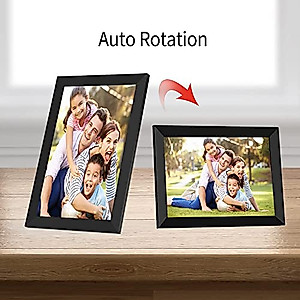 FRAMEO 10.1 Inch WiFi Digital Photo Picture Frame, Auto-Rotate Portrait and Landscape, Wall Mountable, Built in 16GB Memory, Share Moments Instantly via Frameo App