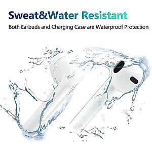 Wireless Earbuds, Bluetooth Earbuds Touch Control Stereo Sound Bluetooth Headphones with Mic, 35H Playtime IPX7 Waterproof Wireless Ear Buds with Type C Charging Case for airpod iPhone Android iOS