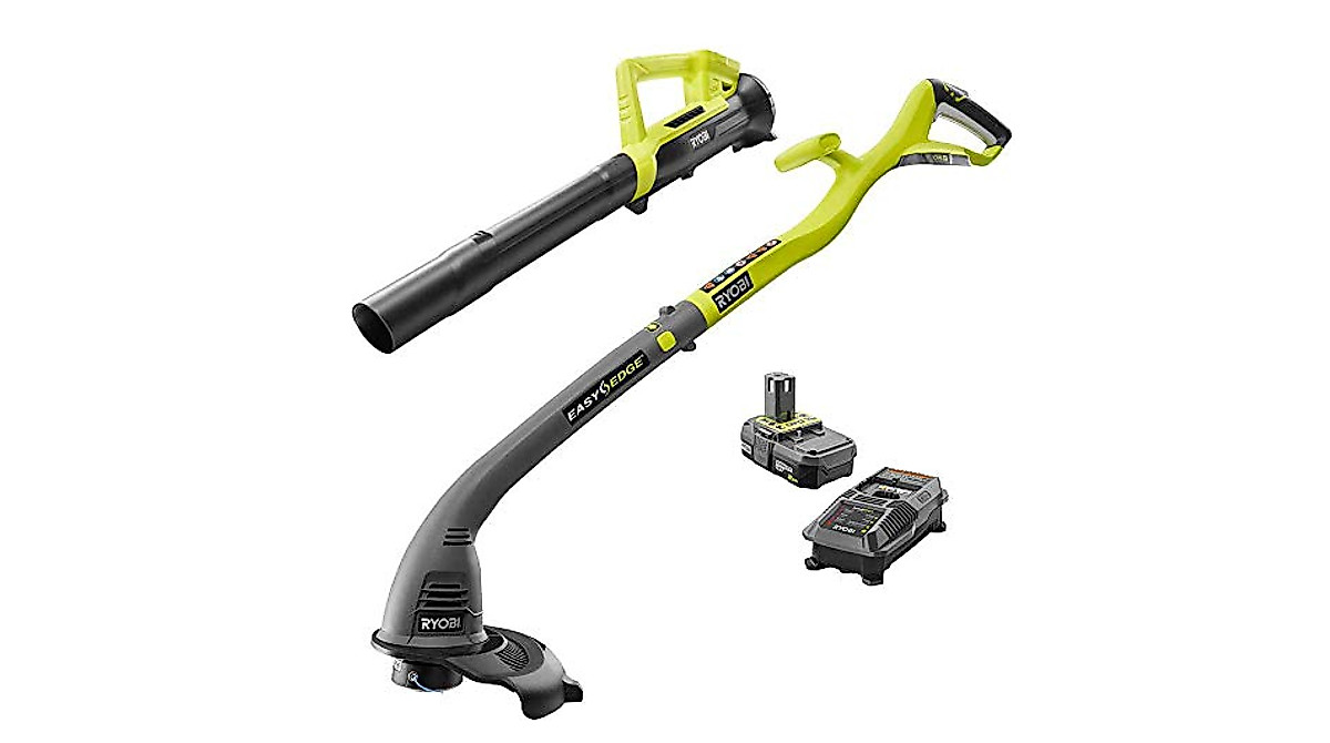 RYOBI ONE+ 18V Trimmer/Blower Combo Kit - Easy & Powerful