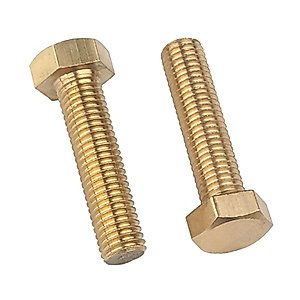 ORANXIN Brass Hex Bolts Screws - M8 M10 M12 Hexagonal Allen Bolt Metric Thread Hex Head Fasteners Machine Screw Tools