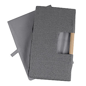 ANMINY 4PCS Storage Baskets for Organizing Collapsible Fabric Storage Bins Boxes with Wood Handles Closet Shelves Cube Organizer Bins Clothes Laundry Storage Container - Medium, Gray