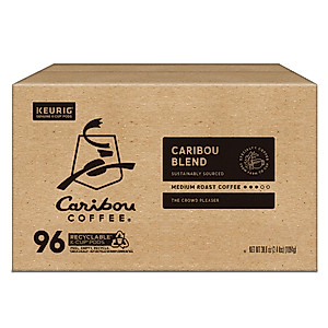 Caribou Coffee Caribou Blend, Single-Serve Keurig K-Cup Pods, Medium Roast Coffee, 24 Count (Pack of 4)