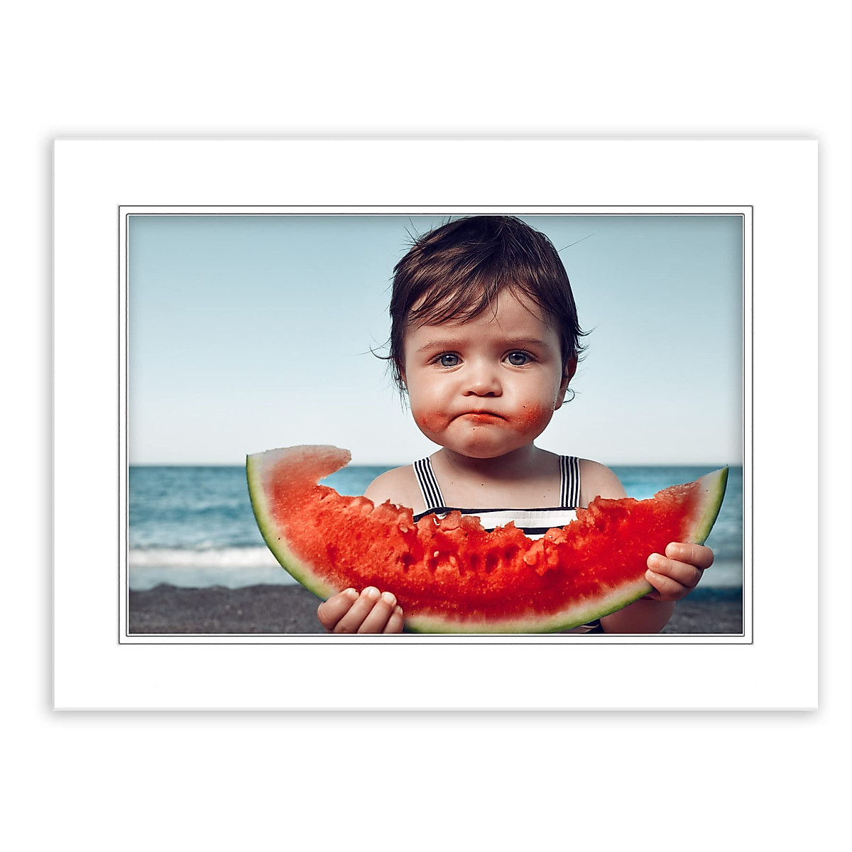 10x12 Mat for 8x10 Photo - Precut White on White Double Mat Picture Matboard for Frames Measuring 10 x 12 Inches - Bevel Cut Matte to Display Art Measuring 8 x 10 Inches - Acid Free ONE MAT