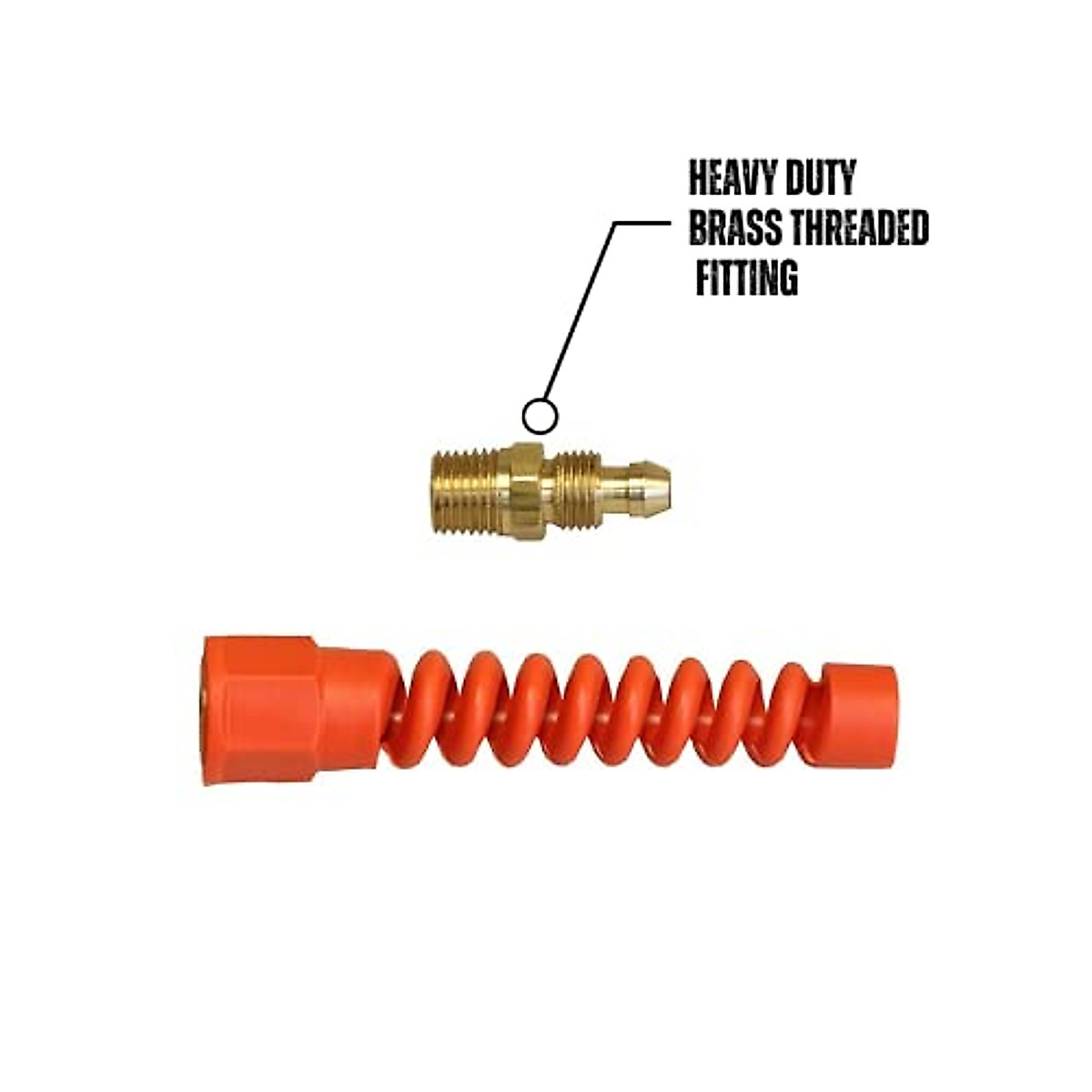 Coilhose Pneumatics PRM0404SRQ Reusable Strain Relief Fitting For 1/4-Inch Flexeel (R) Air Hose, 1/4-Inch MPT Rigid