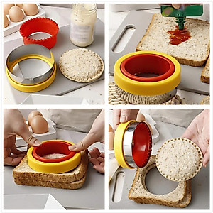 Sandwich Cutter and Sealer Vegetable Cutters for Kids Uncrustables Sandwich Maker Lunchbox Bento Box DIY Lunch