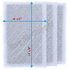 RAYAIR SUPPLY 20 x 21 5/8 Dynamic Air Cleaner Replacement Filter Pads 20 x 21 5/8 Refills (3 Pack) White