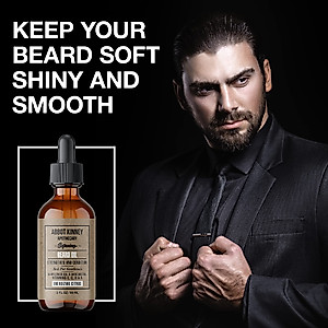 ABBOT KINNEY APOTHECARY Beard Oil for Men - Natural Ingredients, Energizing Citrus Scent, Promotes Healthy Growth, Ideal for Dry Flaky Skin - Beard Conditioner - 2 Fl Oz