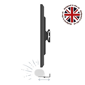 Universal Soundbar Wall Mount Bracket, Adjustable, Compatible with Most Brands, Includes All Mounting Hardware, Black
