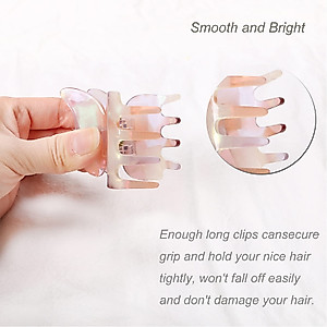 NAISIER Hair Claw Butterfly Tortoise Shell Jaw Clips 2.3 inch Beautiful Hair Accessories for Girls and Women. (Mixed color, 6 pack)