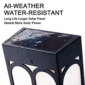 SUNFACE Solar Deck Lights, Led Outdoor Garden Decorative Wall Mount Fence Post Lighting, 6 Packs