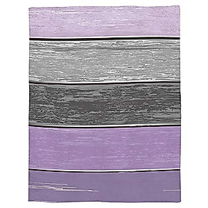 Heart Pain Soft Flannel Fleece Blanket Rustic Old Barn Wood Breathable Throw Blanket Retro Lavender Purple Grey Cozy Blanket for Couch Sofa Bedroom Suitable for All Season - 50x80 inch