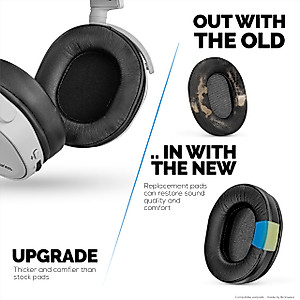 Gaming Gel Earpads for SteelSeries Arctis 1, Arctis 3, Arctis 5, Arctis 7, Arctis 9X, Arctis Pro & Arctis Prime Headset Headphone Earpads, Memory Foam & PU Leather (Black)