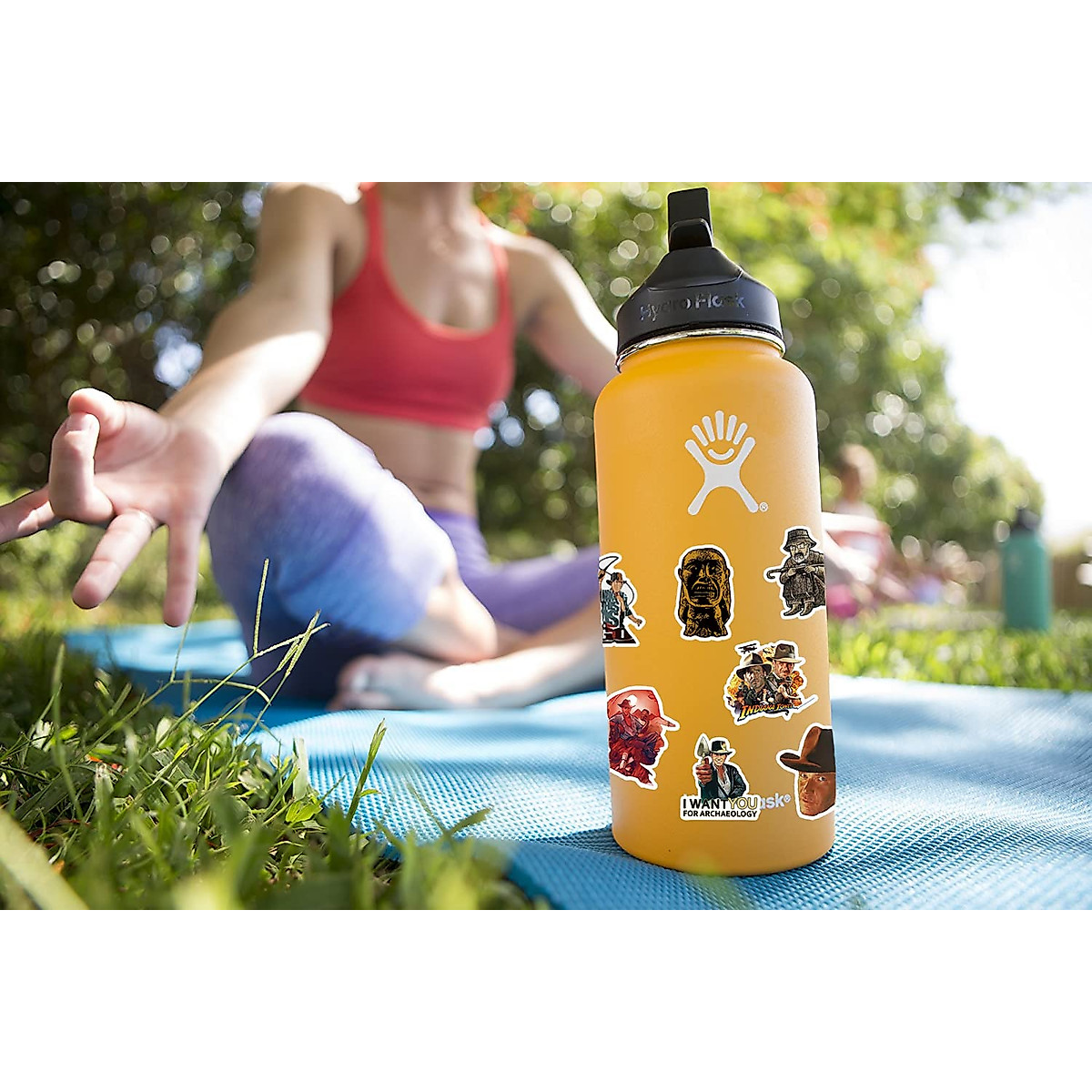 51Pcs Indiana Jones Raiders of The Lost Ark Stickers Pack | Classic Movie Vinyl Waterproof Stickers for Water Bottle,Skateboard,Laptop,Phone,Car Decal Stickers for Adults Teens Kids