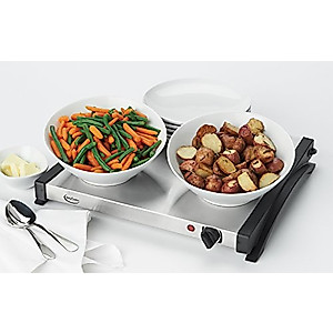 BETTY CROCKER RA39978 Stainless Steel Buffet Server with Warming Tray, Multicolor