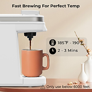 CHULUX 2 in 1 Mini Trip Coffee Maker for K Capsule & Ground Coffee, Single Serve Coffee Maker for One Cup Americano, Lightweight Pod Coffee Machine