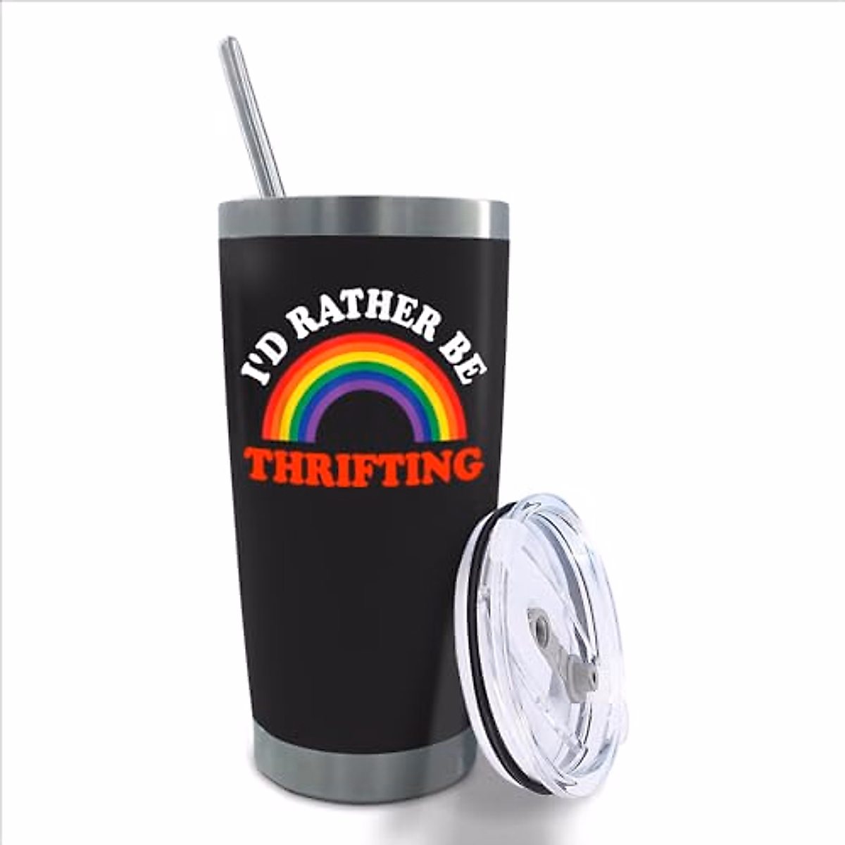 I'd Rather Be Thrifting Travel Coffee Tumbler Skinny For Godfather Outdoor