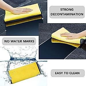 Mitonow 3pcs Microfiber Cleaning Cloth,Big Size Microfiber Towel,Dual-Sided,for Household Cleaning,Car Washing and Drying