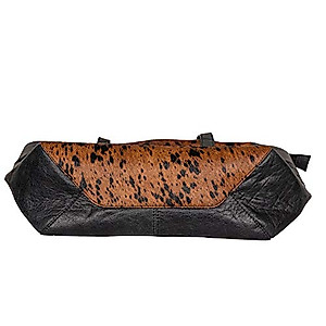 Mona B Bailey Genuine Western Cowhide and Leather Tote Handbag Plus a Bonus Bag Vegetable Dyed with RFID Blocking
