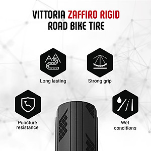 Vittoria Zaffiro Rigid Road Bike Tires - V 27x1 1/8 Rigid Full Black