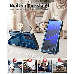 SOiOS for Moto G-Stylus 5G 2022 Case: Shockproof Rugged Protection Cover with Kickstand | Matte Textured Drop Proof TPU | Military Grade Protective Phone Case for Motorola G Stylus 5G 2022(NOT 4G)