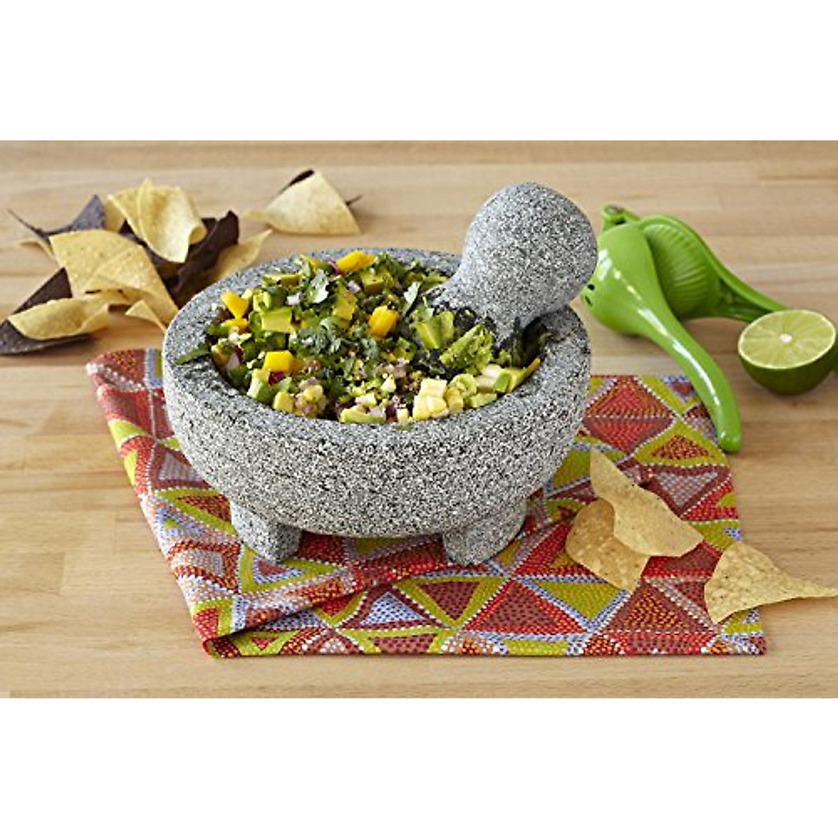 IMUSA USA Granite Molcajete Spice Grinder 6-Inch, Gray