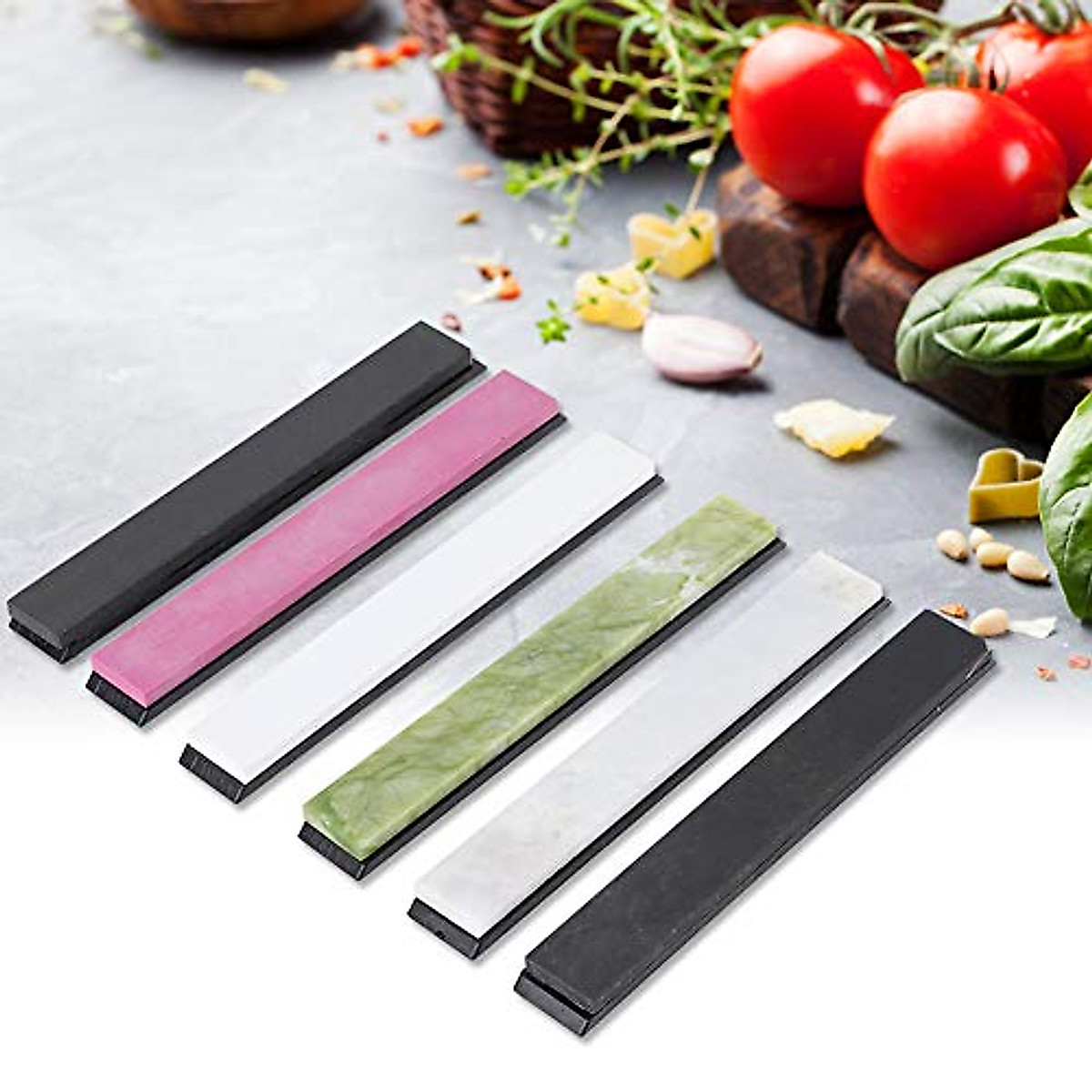 6PCS Sharpening Stone, 800‑10000 Grit Sharpening Stones Set, Fine Sharpening, Eliminate Burrs, Can Sharpen Any Blade, Easy to Use, for Polishing Compound, Flattening Stone Kitchen Tools