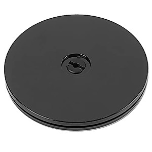 9 inch Lazy Susan Turntable Black Acrylic Ball Bearing Rotating Tray for Spice Rack Table Cake Kitchen Pantry Decorating TV Laptop Computer Monitor, 50-lb Load Capacity (360˚ Rotation)