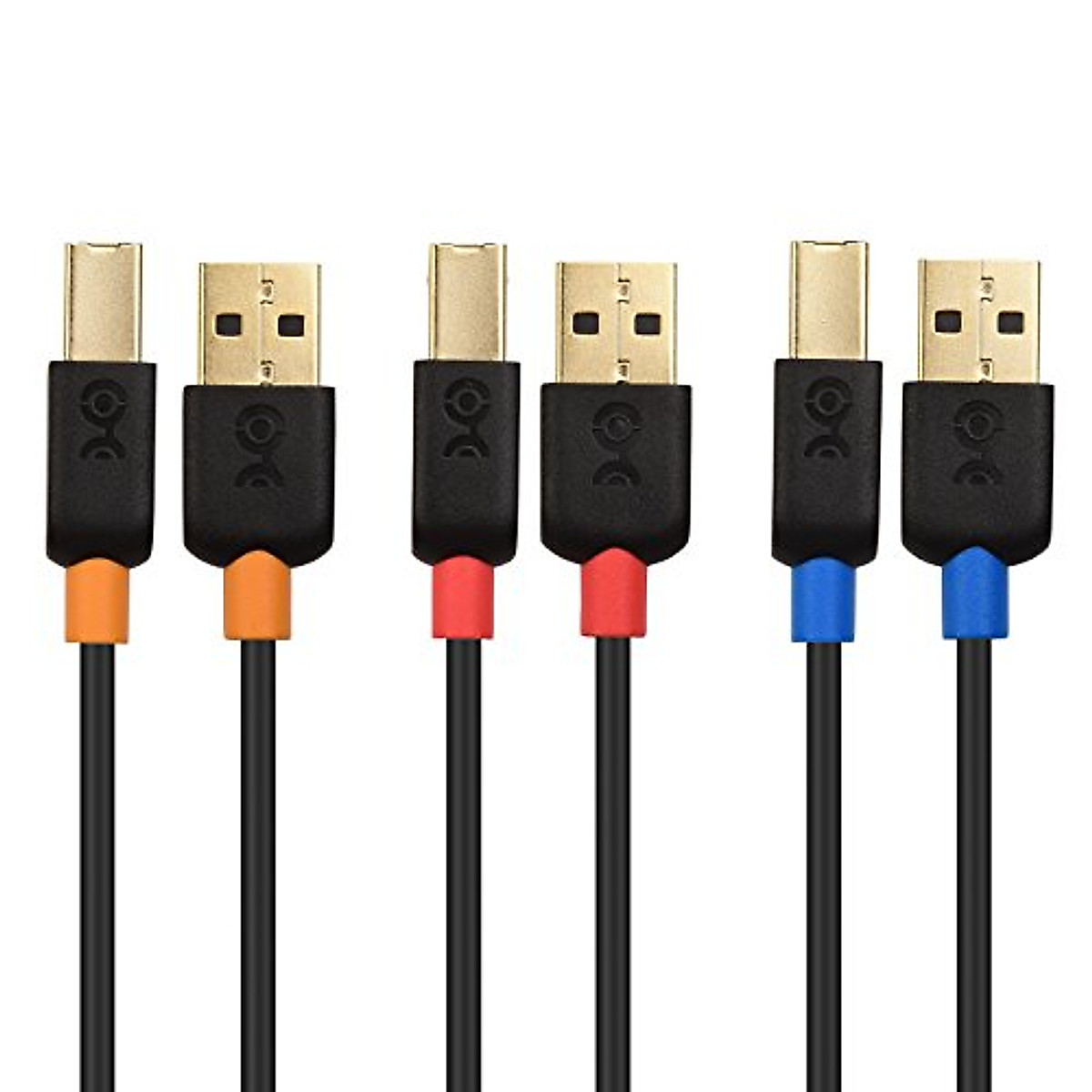 Cable Matters 3-Pack USB Cable/USB Printer Cable 6 ft, USB A to B Cable, USB 2.0 Cable Compatible with Printer, MIDI Controller, MIDI Keyboard and More - 6 Feet
