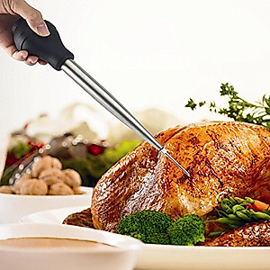 Stainless Steel Turkey Baster Food Grade High Temperature Resistant Silicone Oil Injector Marinades Ball Syringe Needle and Brush Easy to Clean