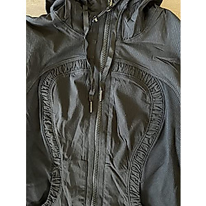 Lululemon Athletica Women's Hoodie Reversible Dance Studio Jacket Full Zip Size 8 Slim Fit Hoody (Black - BLK)