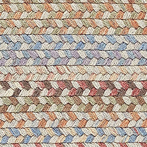 Super Area Rugs Cherry Hill Braided Rug Soft Toned Wool Casual Braided Carpet, Graphite Multi, 4' x 6' Oval