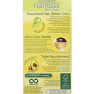 Garnier Nutrisse Ultra Color Nourishing Hair Color Crème, LB3 Ultra Light Beige Blonde, 1-count (Packaging May Vary)
