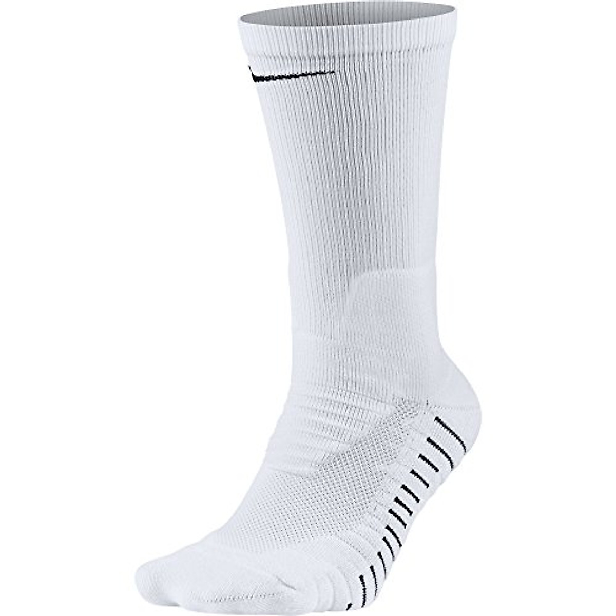 NIKE Unisex Vapor Crew Socks (1 Pair), White/Black, X-Large