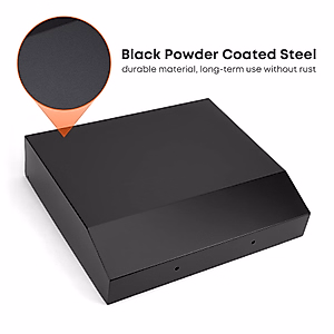 Stanbroil Hard Cover Hood for Blackstone 17 Inches Front Grease Table Top Griddle, Black