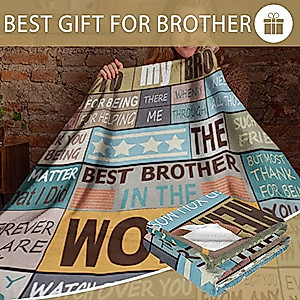 Shanfeirui Brother Gifts, Big Brother Gift, Brother Gifts from Sister, Gifts for Brother, Funny Gifts for Little Brother from Big Sister, Gifts for Brother Adult Birthday Gift Blanket 60" x 50”