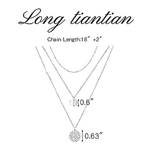 Long tiantian Layered Necklaces for Women Gold Necklace Stack for Women Trendy Silver Layered Necklace Set
